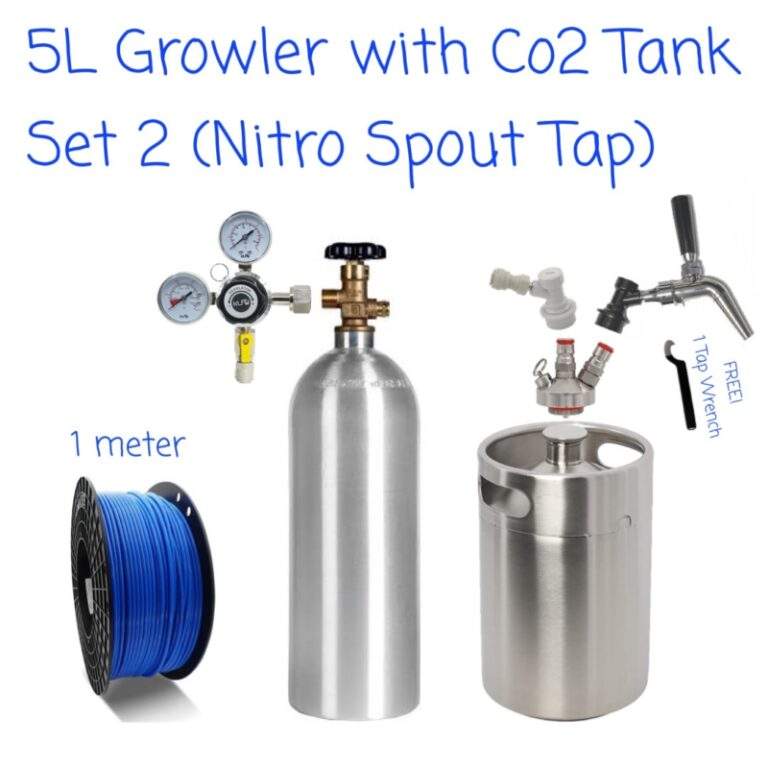 5L Growler with Co2 Tank Set 2 - BrewerSupporter