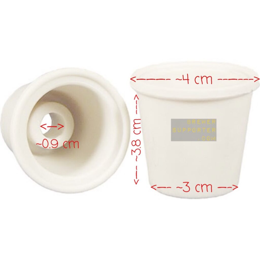 Rubber Stopper for 1 gal. Glass Carboy - BrewerSupporter